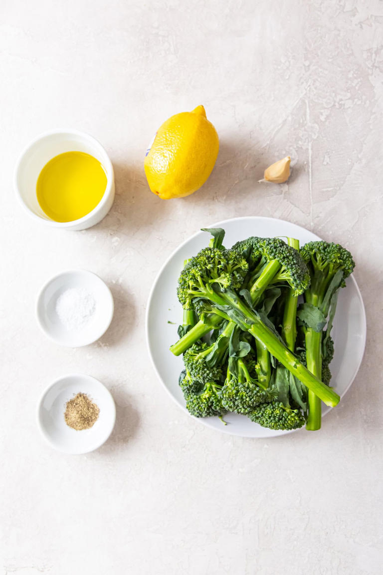 Easy air fried broccolini