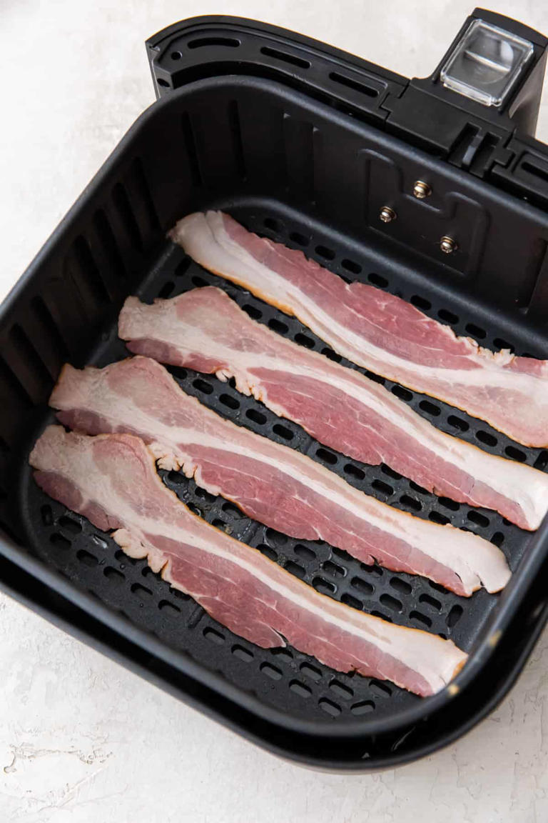 Easy air fried bacon