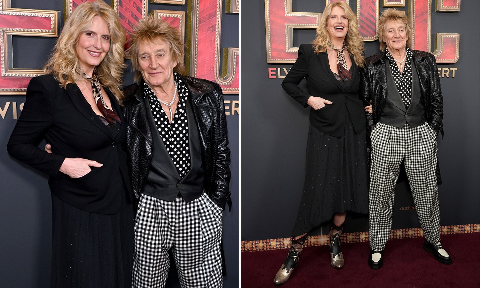 Rod Stewart and his wife Penny Lancaster attend the EPIC: Elvis Presley ...