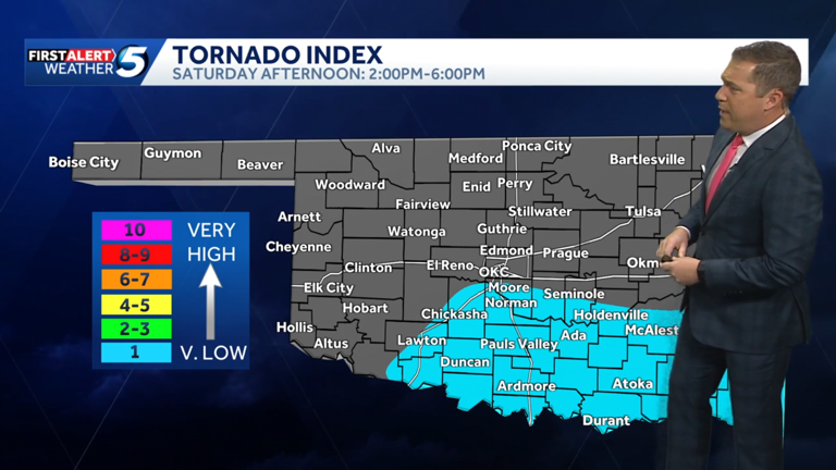 Timeline: Storm system could bring chance of severe weather to Oklahoma