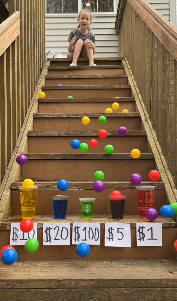 Stair bounce battle family challenge