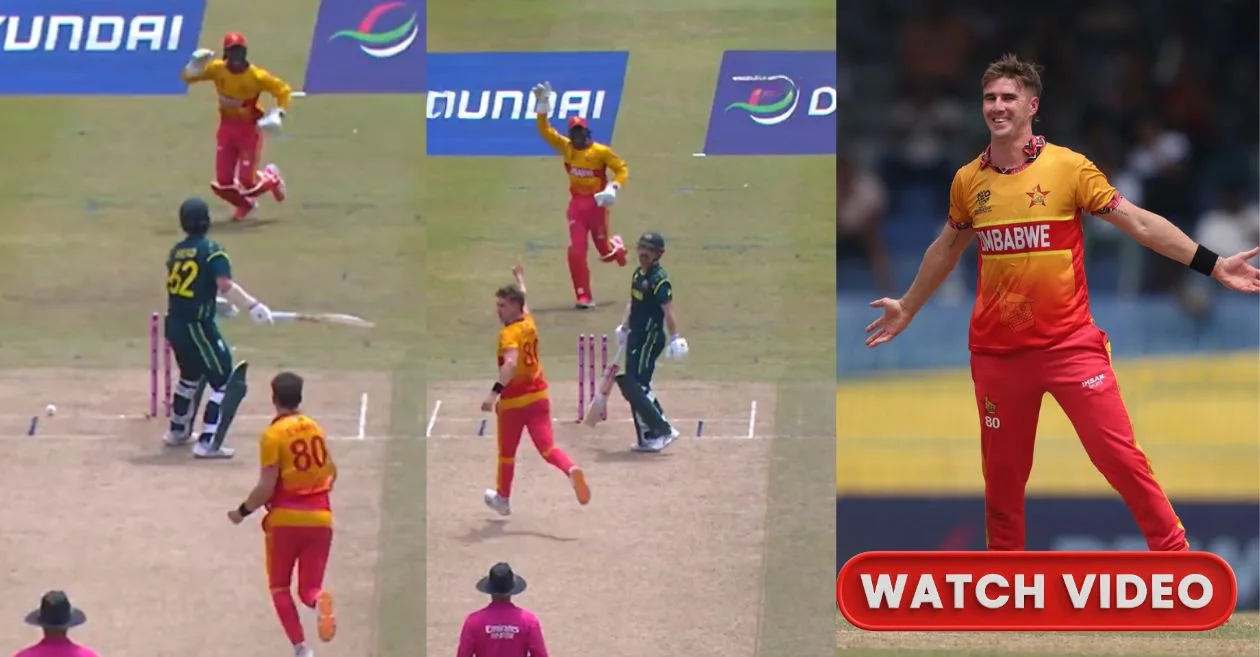 T20 World Cup 2026 [WATCH]: Zimbabwe’s Brad Evans cleans up Travis Head ...