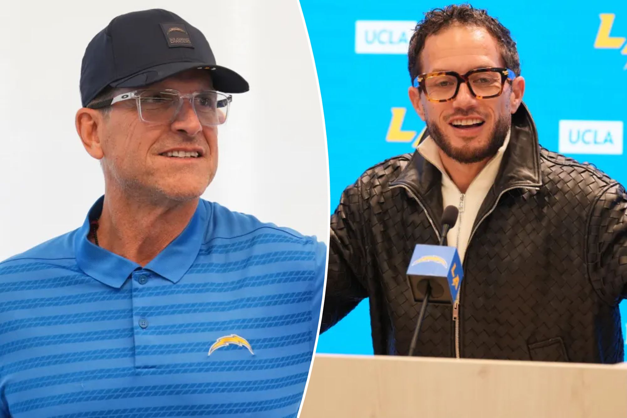 Jim Harbaugh and Mike McDaniel spotted courtside at Lakers vs. Mavs ...