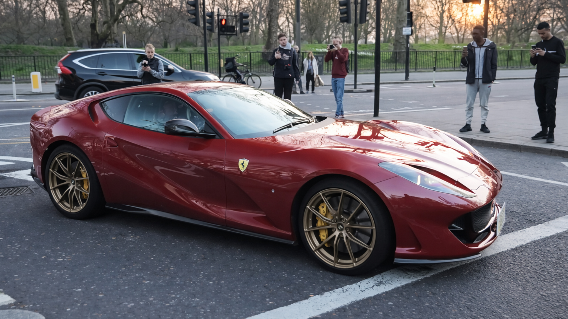 $430,000 Ferrari 812 Superfast driving in London