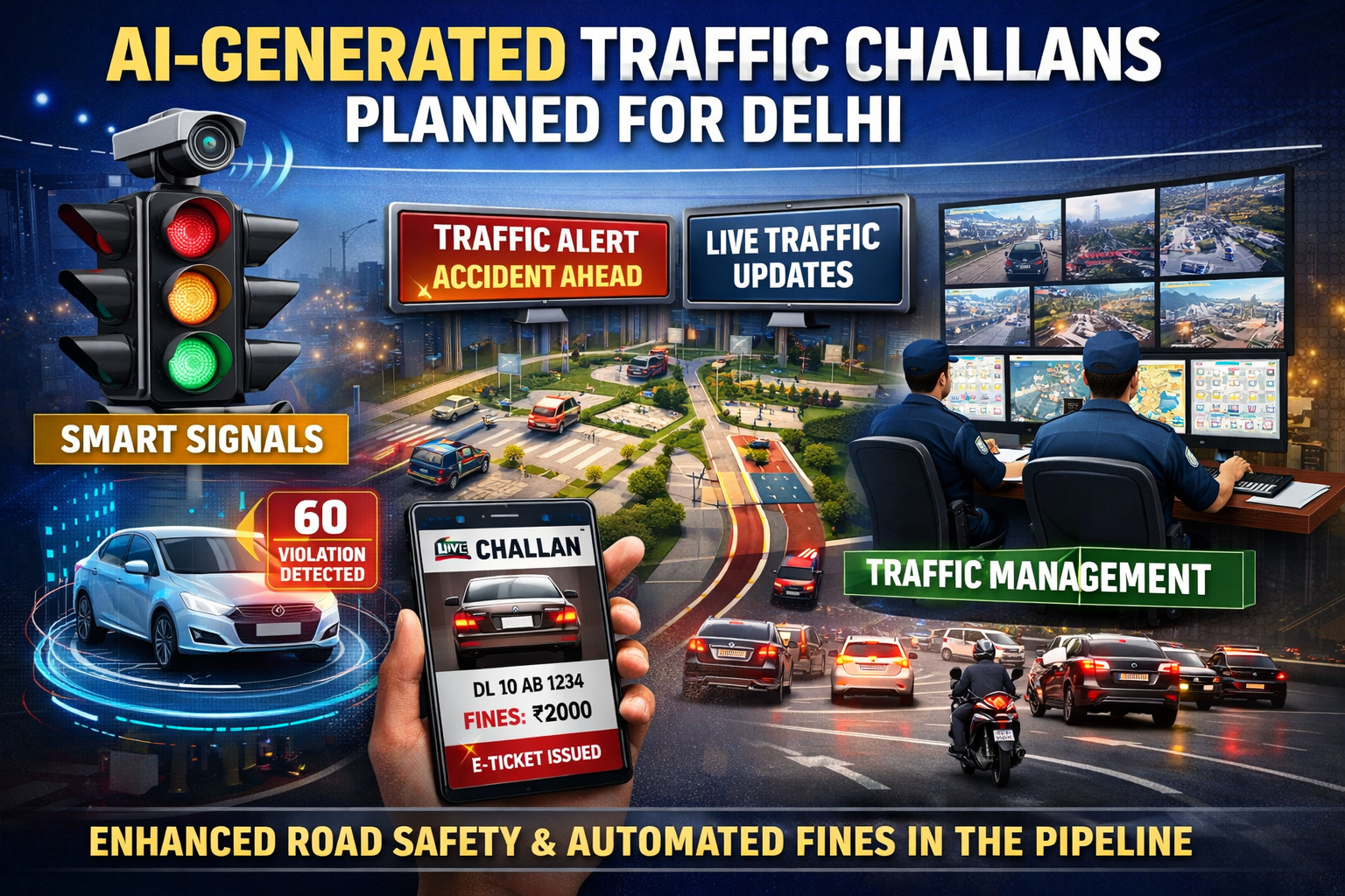 AI-generated traffic challans planned for Delhi: Your Rs 5,000 challan ...