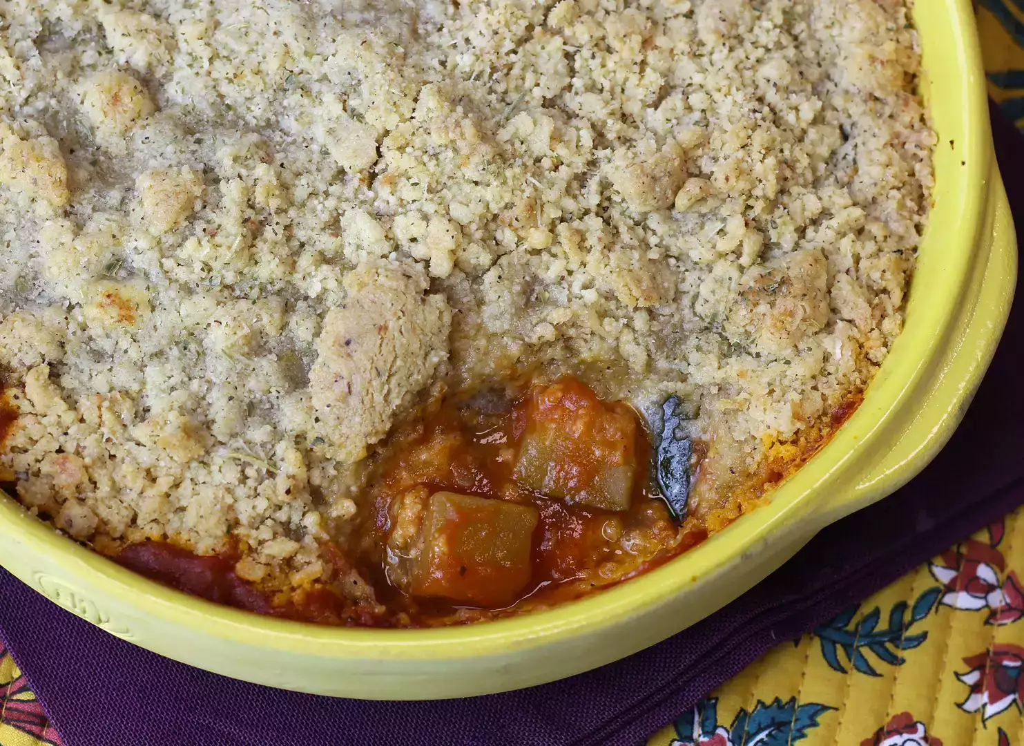 Ratatouille crumble, rychlý a snadný pokrm, který si zamilujete!