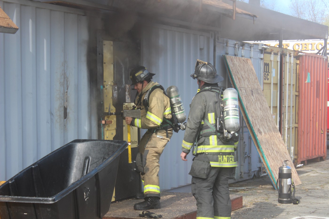 Seven new firefighters participate in live burn training, will man Engine 1