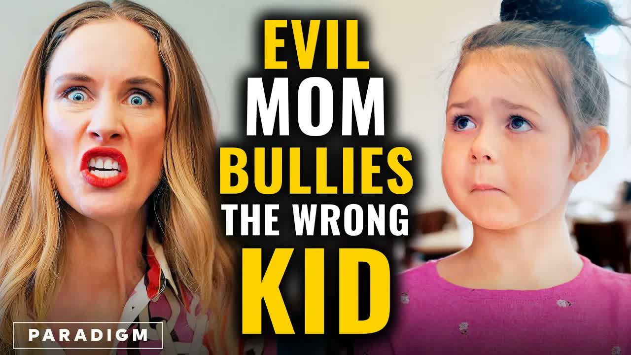Evil mom bullies the wrong little girl (sketch)