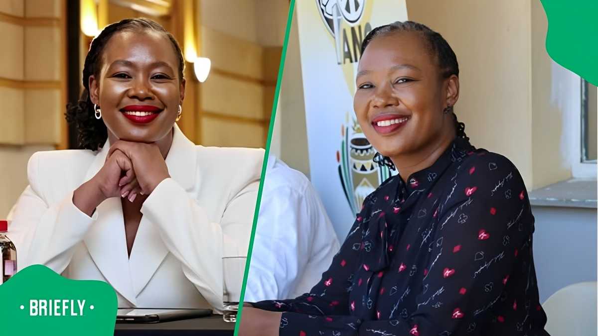 Watch as Stella Ndabeni-Abrahams shows off her thrifted look at SONA