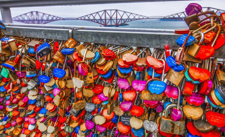 UK bridge covered in 'love locks' after a decade of romance