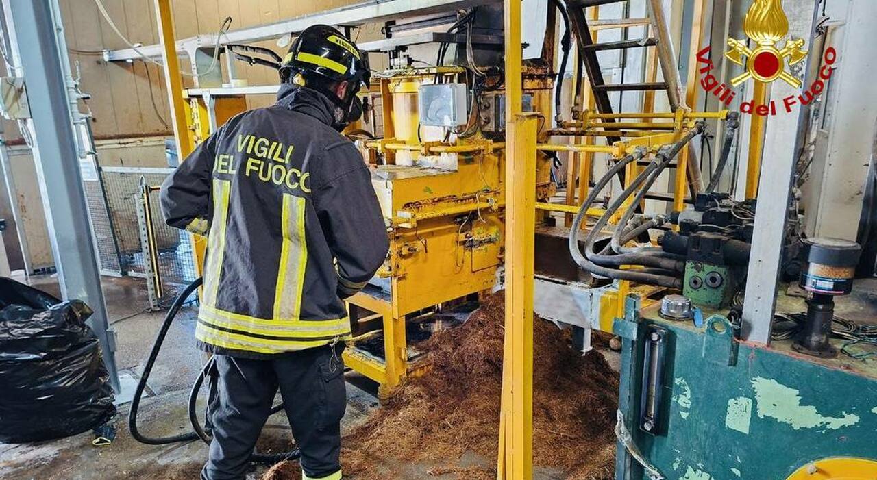 Operaio cerca di risolvere l'inceppamento del macchinario ma rimane ...