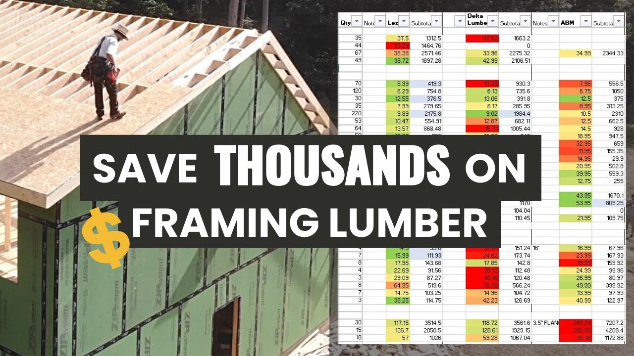 Save money on framing lumber using expert construction strategies