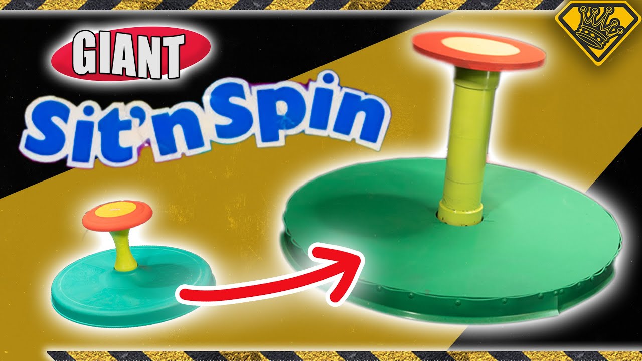 Scaling up centrifugal forces on a giant sit and spin