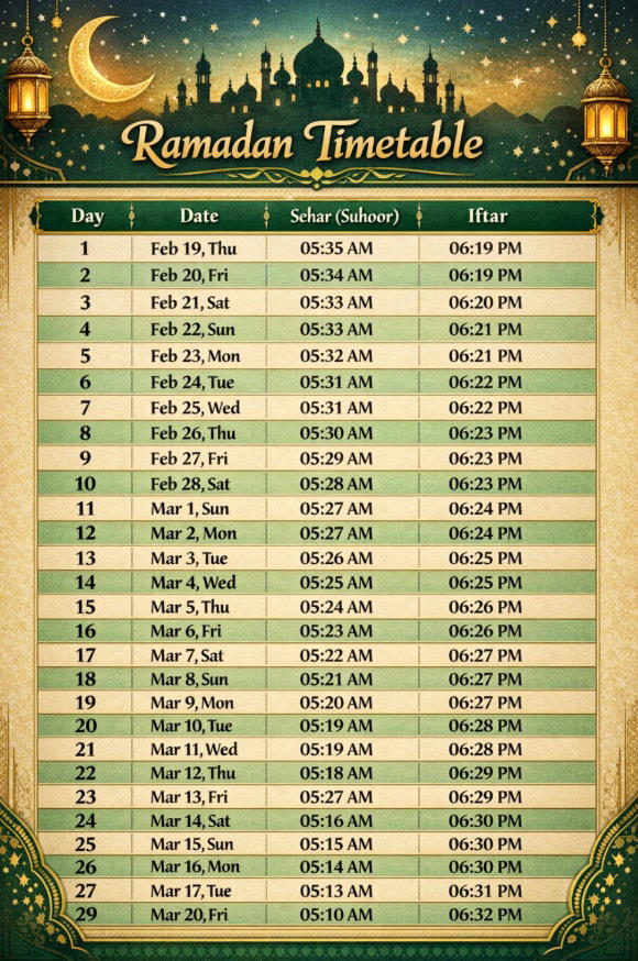 Ramadan 2026: When will crescent moon be visible in UAE, India? Check ...