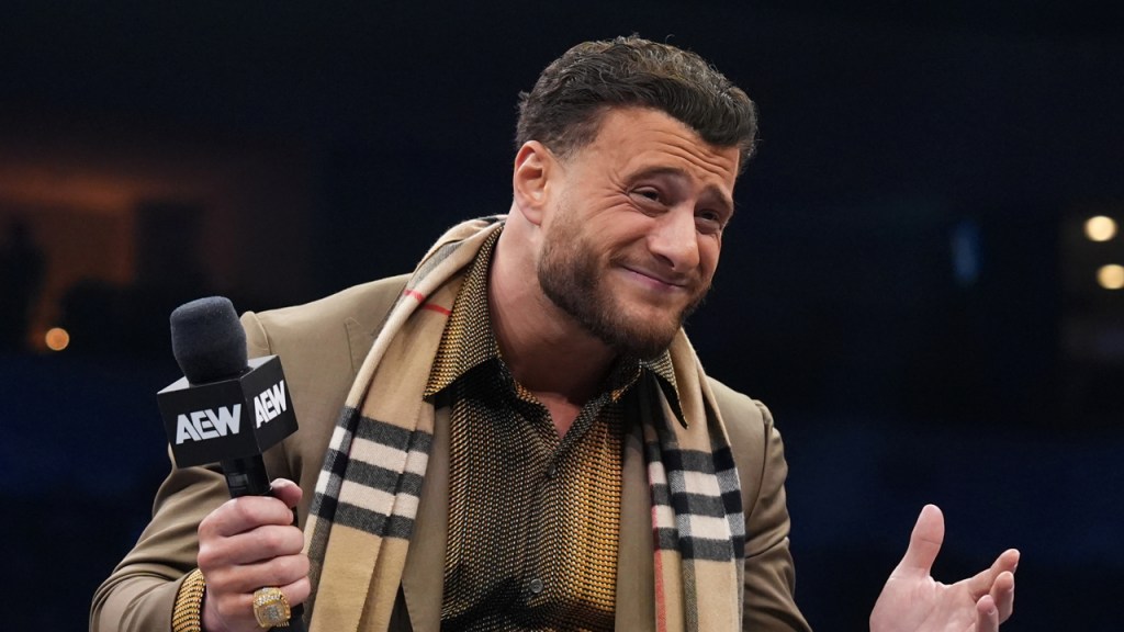 Watch: AEW's MJF uses young fan as human shield during match