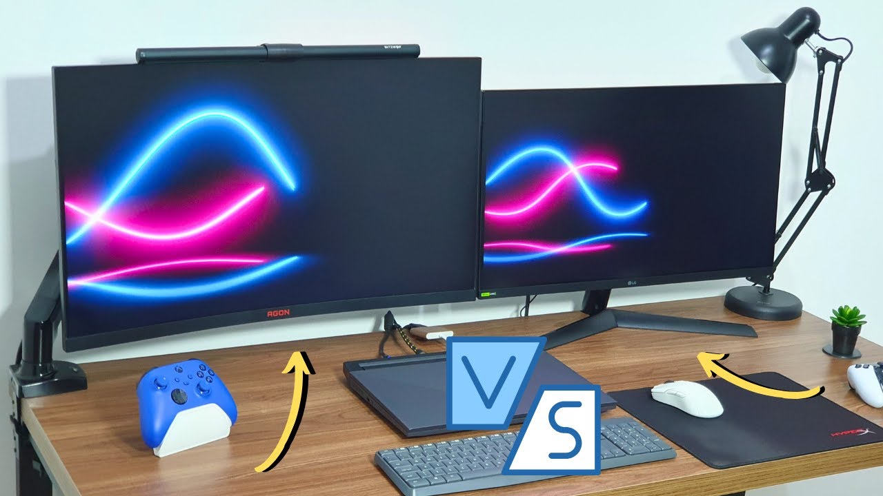 Monitor AOC Agon 32" 165Hz curvo vs LG UltraGear 27" 180Hz | Qual ...