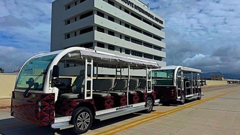 New electric trams roll out at Honolulu’s Daniel K Inouye International ...
