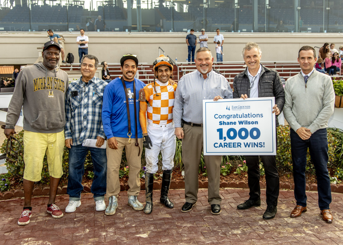 Trainer Shane Wilson scores career victory 1,000 at Fair Grounds