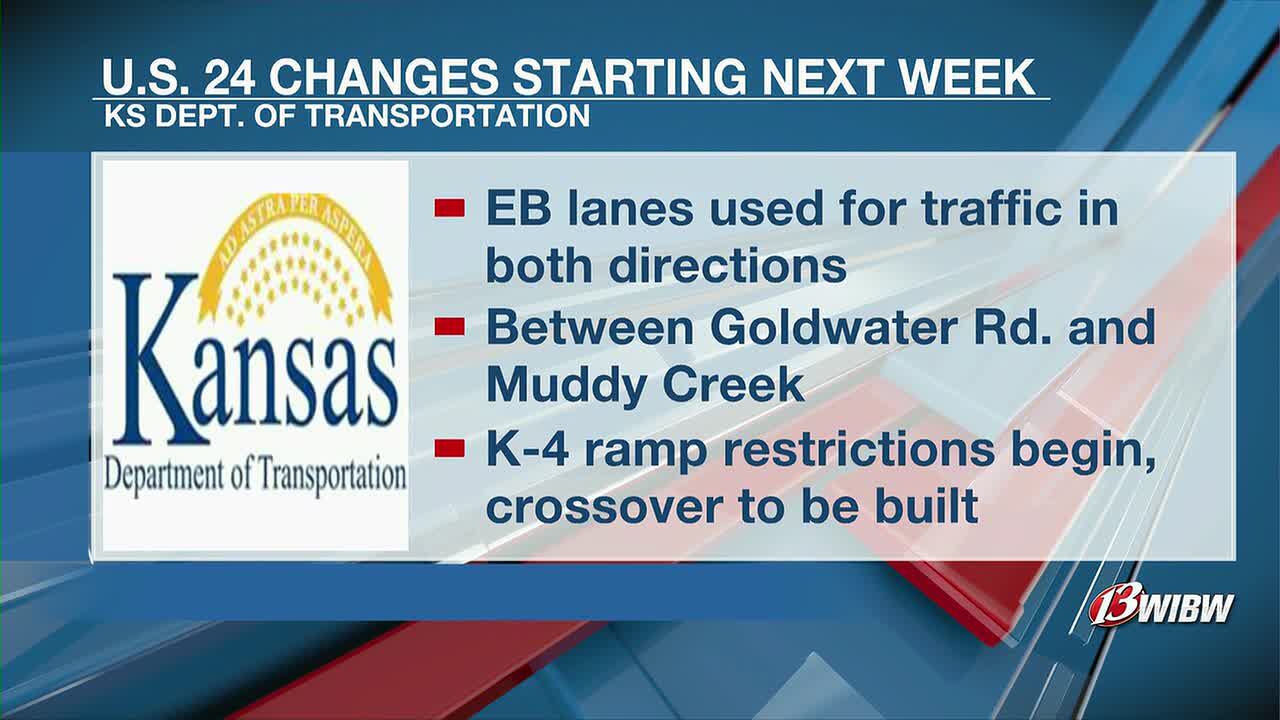 Traffic changes to begin on U.S. Highway 24 beginning Monday