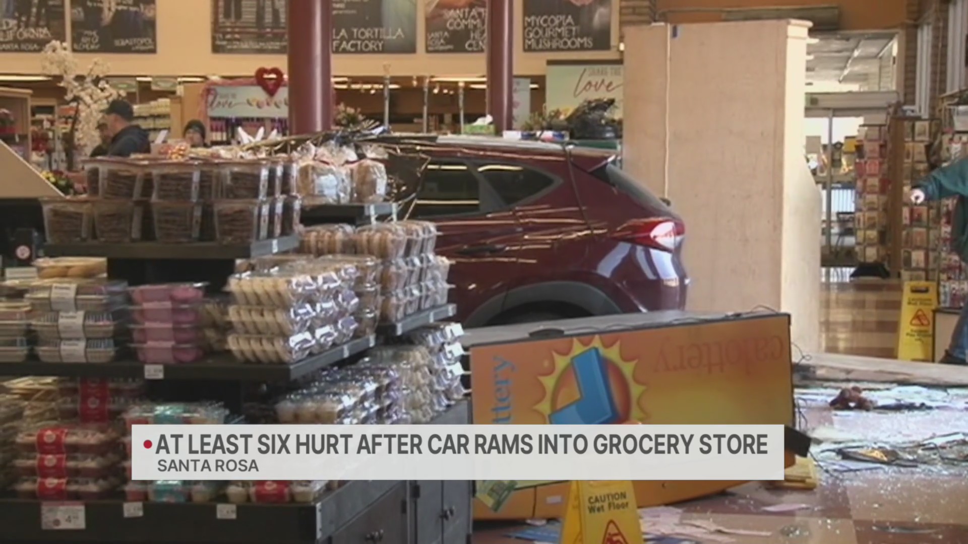 At least 6 hurt after car rams into Santa Rosa grocery store