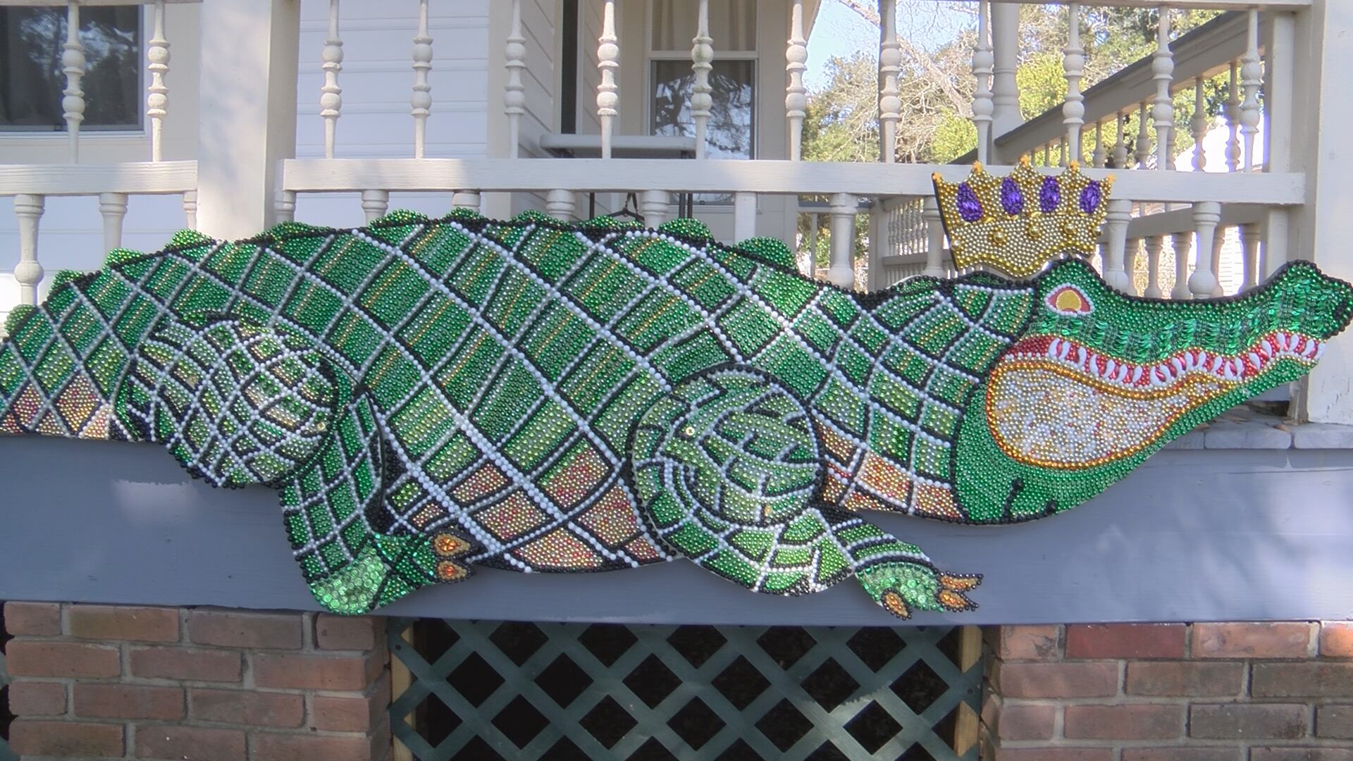Biloxi woman transforms Mardi Gras beads into bayou-inspired art