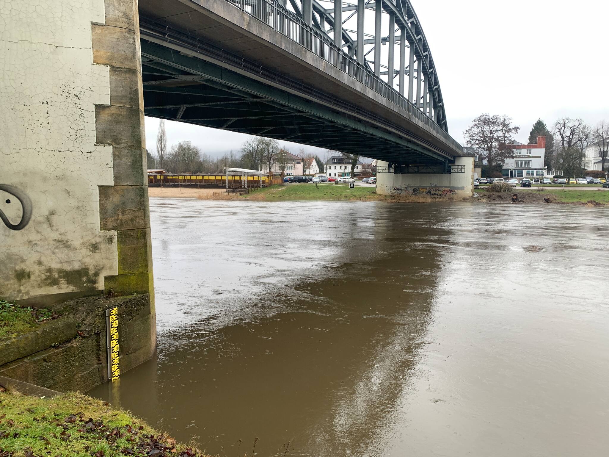 Schne Wasserstand Weser Bremen Bild