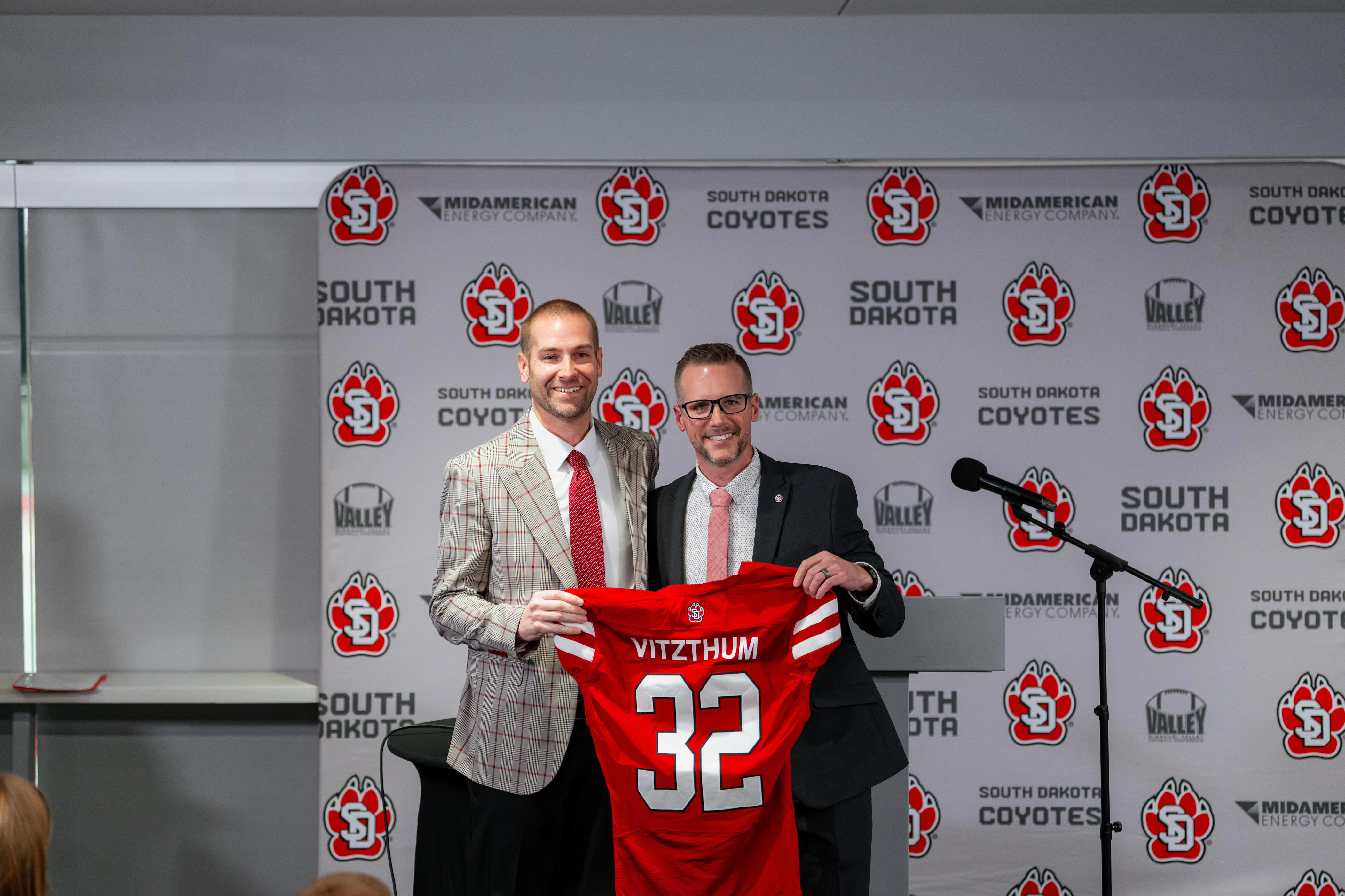 Matt Vitzthum officially introduced as South Dakota football coach