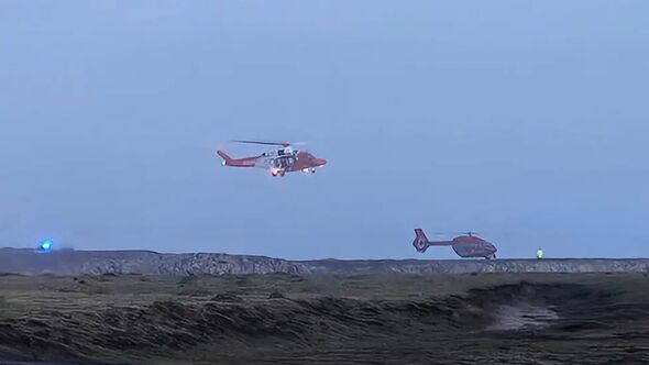 Helicopters descend on St Govan's Head after horror incident on UK coast