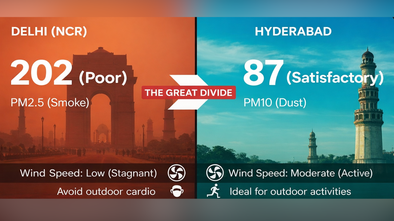 Delhi vs. Hyderabad: Why is air quality better in the south despite ...