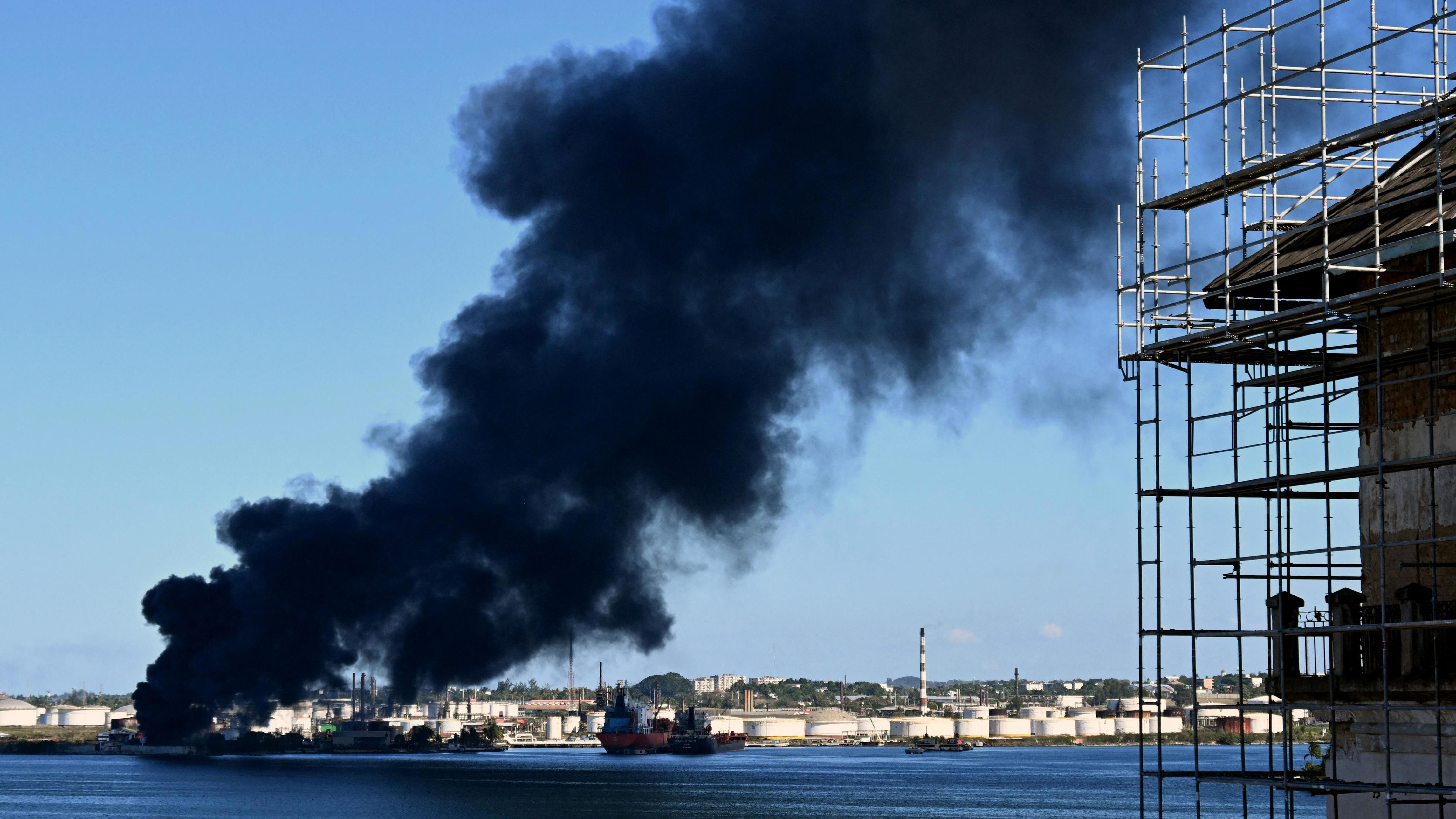 Oil refinery ablaze in Cuba as fuel crisis deepens
