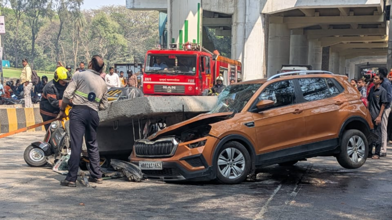 Mumbai metro pillar collapse leaves one dead, cement section crushes ...