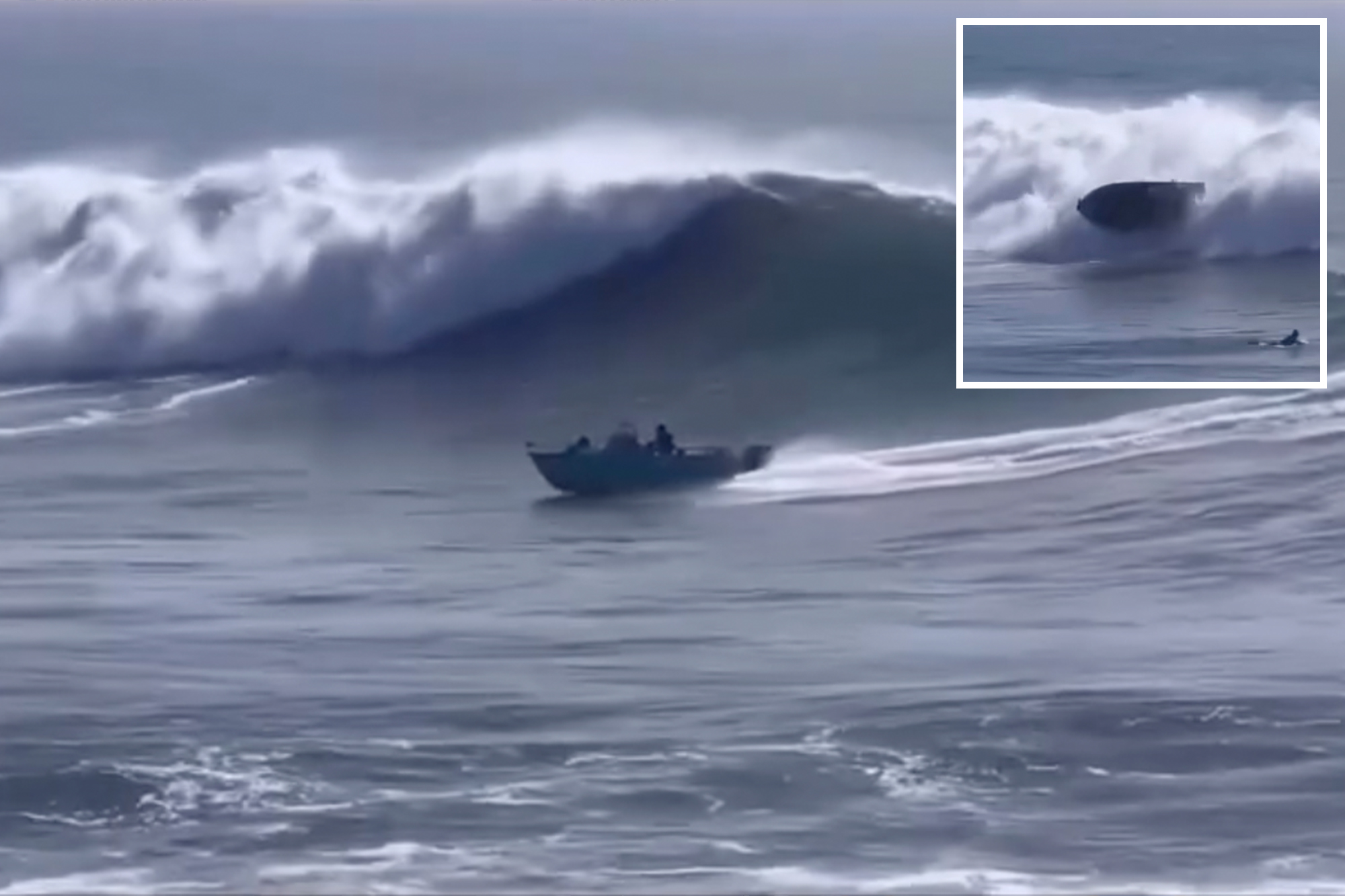 Dramatic video shows family of six thrown out of boat after taking on ...