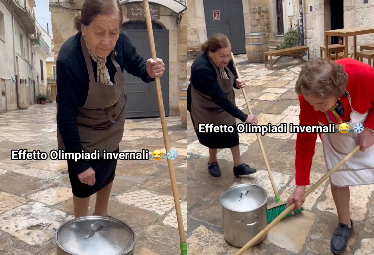 La febbre per il curling prende anche le nonnine del panificio di ...