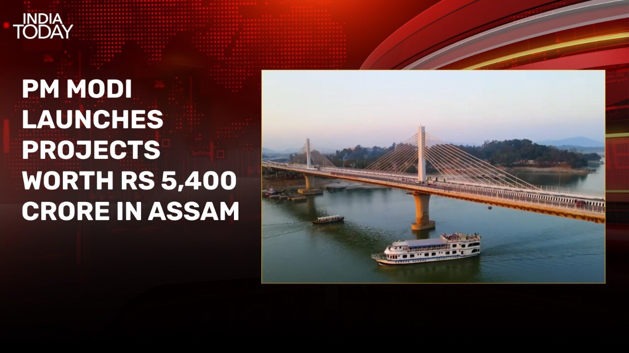 PM in Assam: Brahmaputra bridge inaugurated, projects worth Rs 5,400 ...