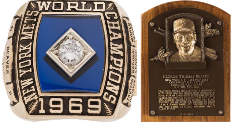 Mets legend Tom Seaver’s World Series ring and HOF plaque hitting ...