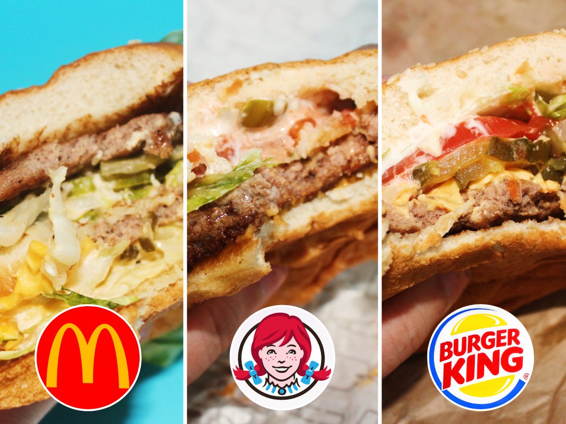 I tried the signature burgers from McDonald's, Wendy's, and Burger King ...