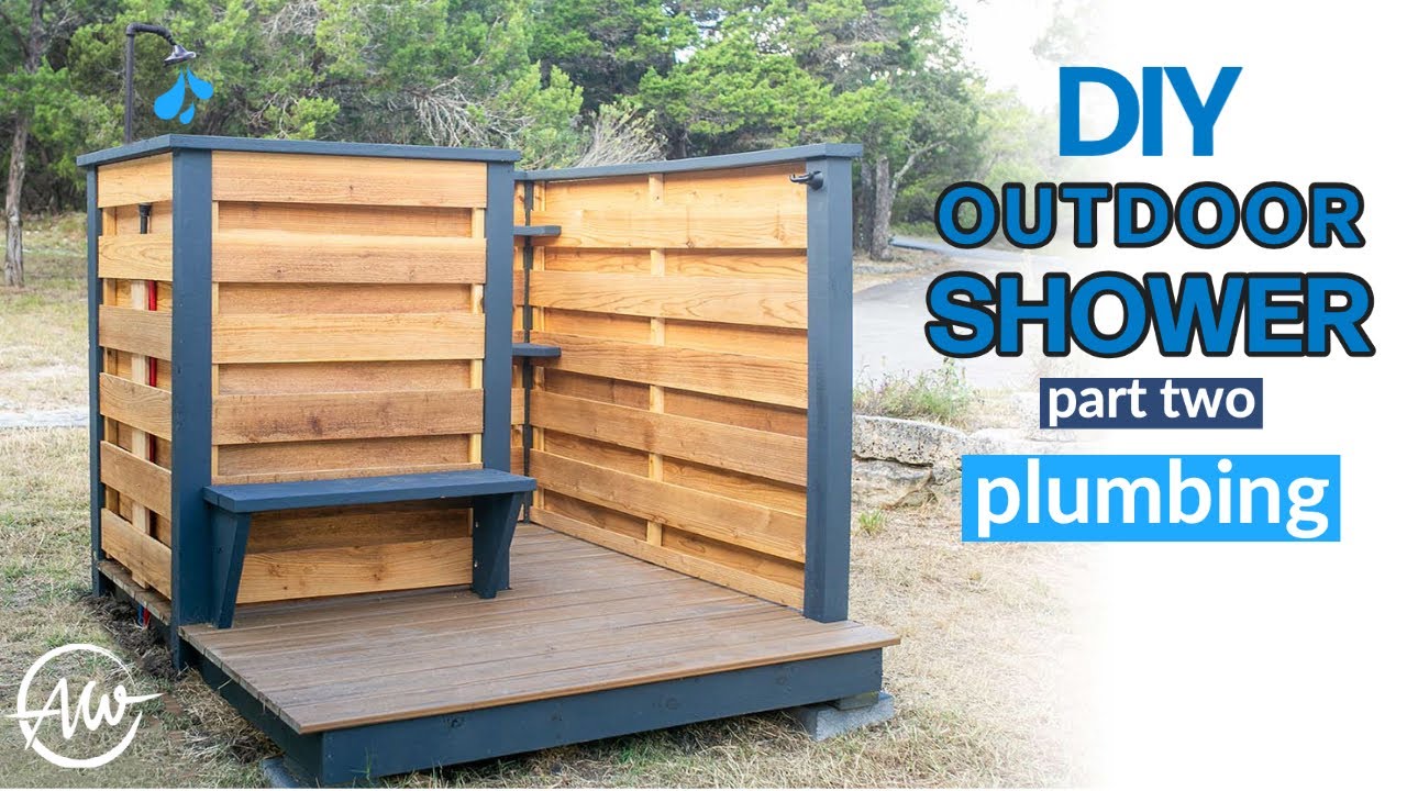 How to install hot and cold water to an outdoor shower