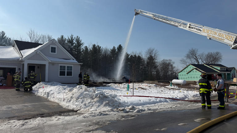 Newly built home near Muskegon Costco destroyed in fire