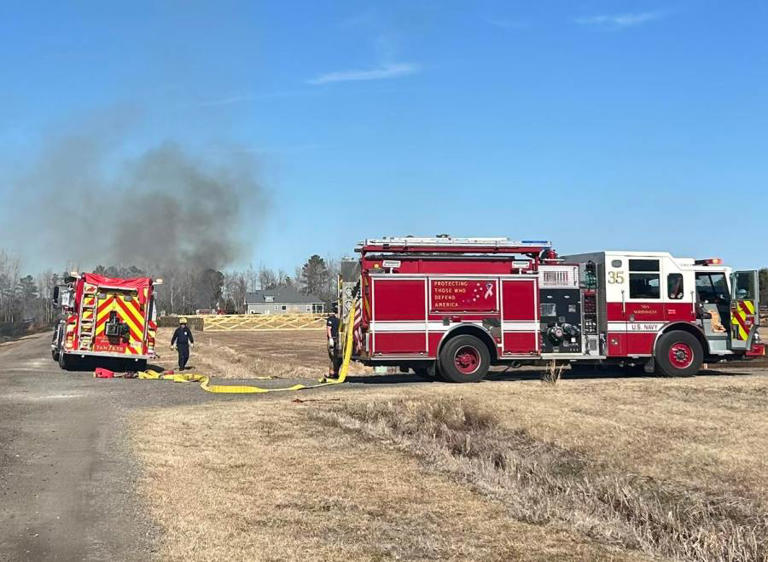 Large brush fire that burned 100 acres in Moyock
