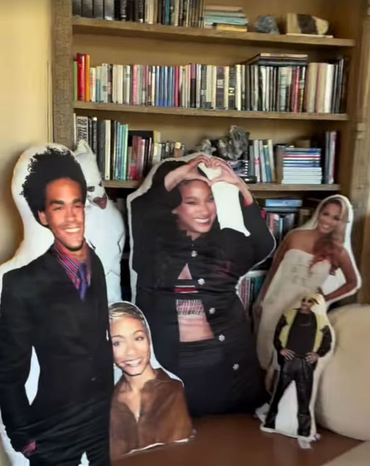 Will Smith gifts Jada Pinkett Smith life-size pillows of their entire ...