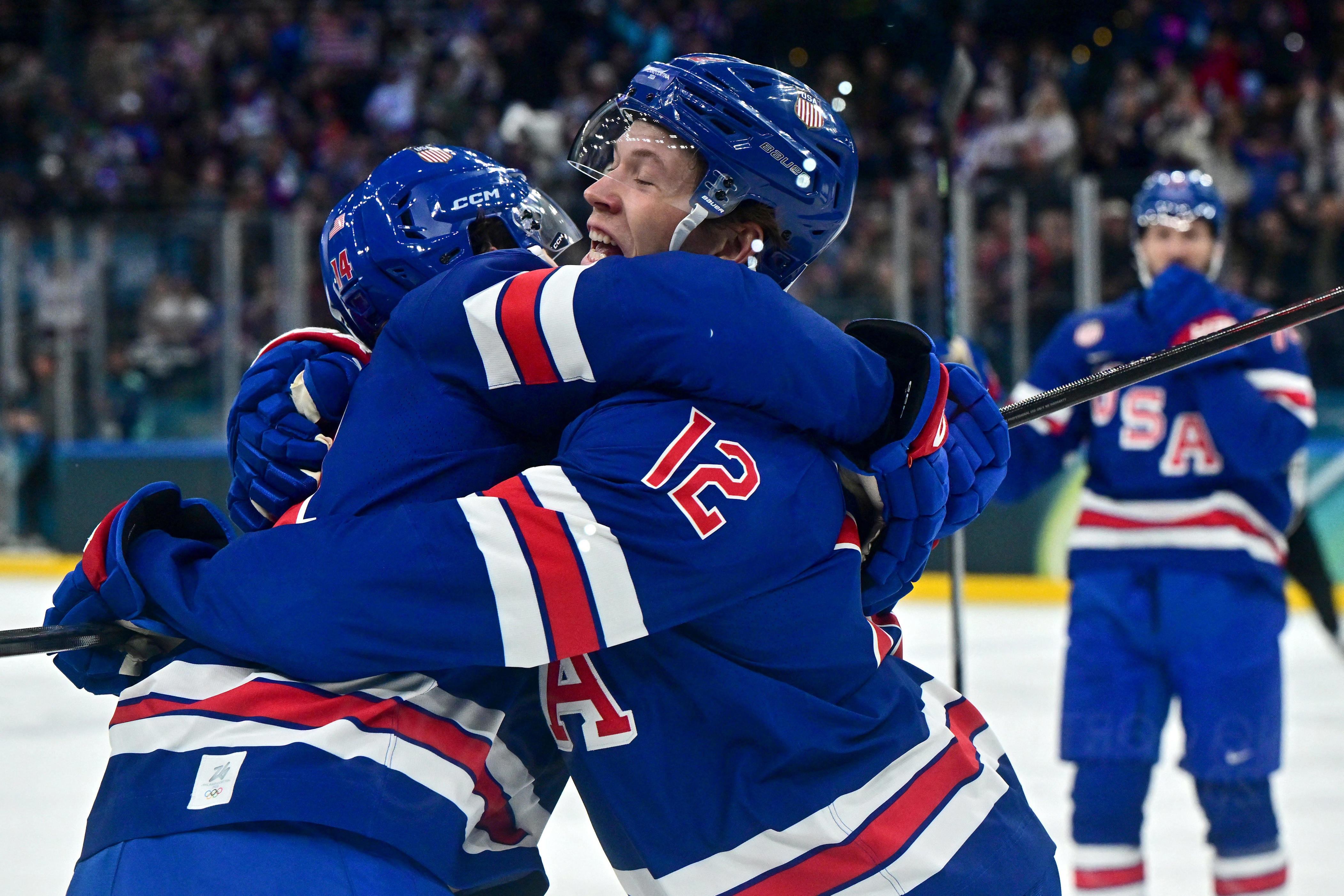 USA men's ice hockey rallies to defeat Denmark