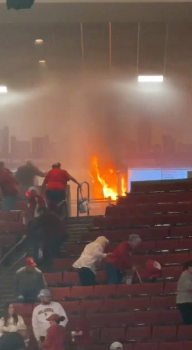 Popcorn machine catches fire during OU men’s basketball game