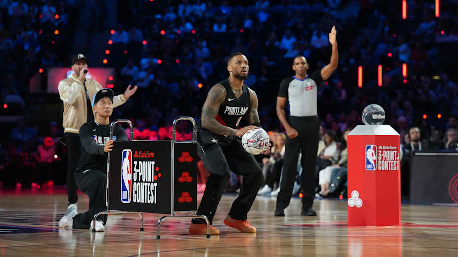Damian Lillard wins NBA three-point contest for third time