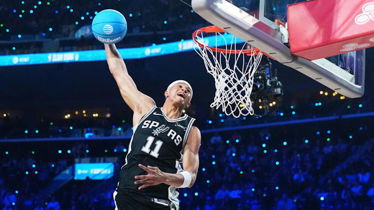 Spurs' Carter Bryant runner-up in slam dunk contest; vows second try