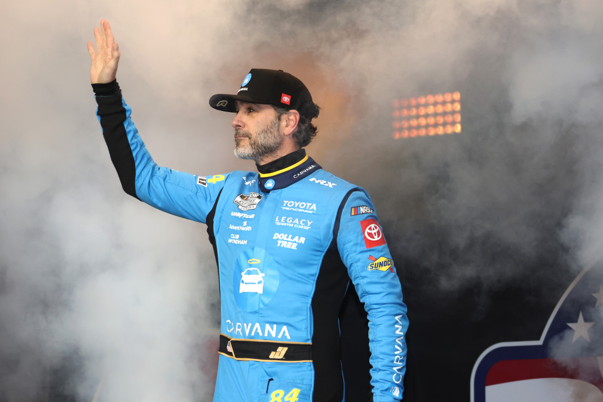 Jimmie Johnson flips during off-road return