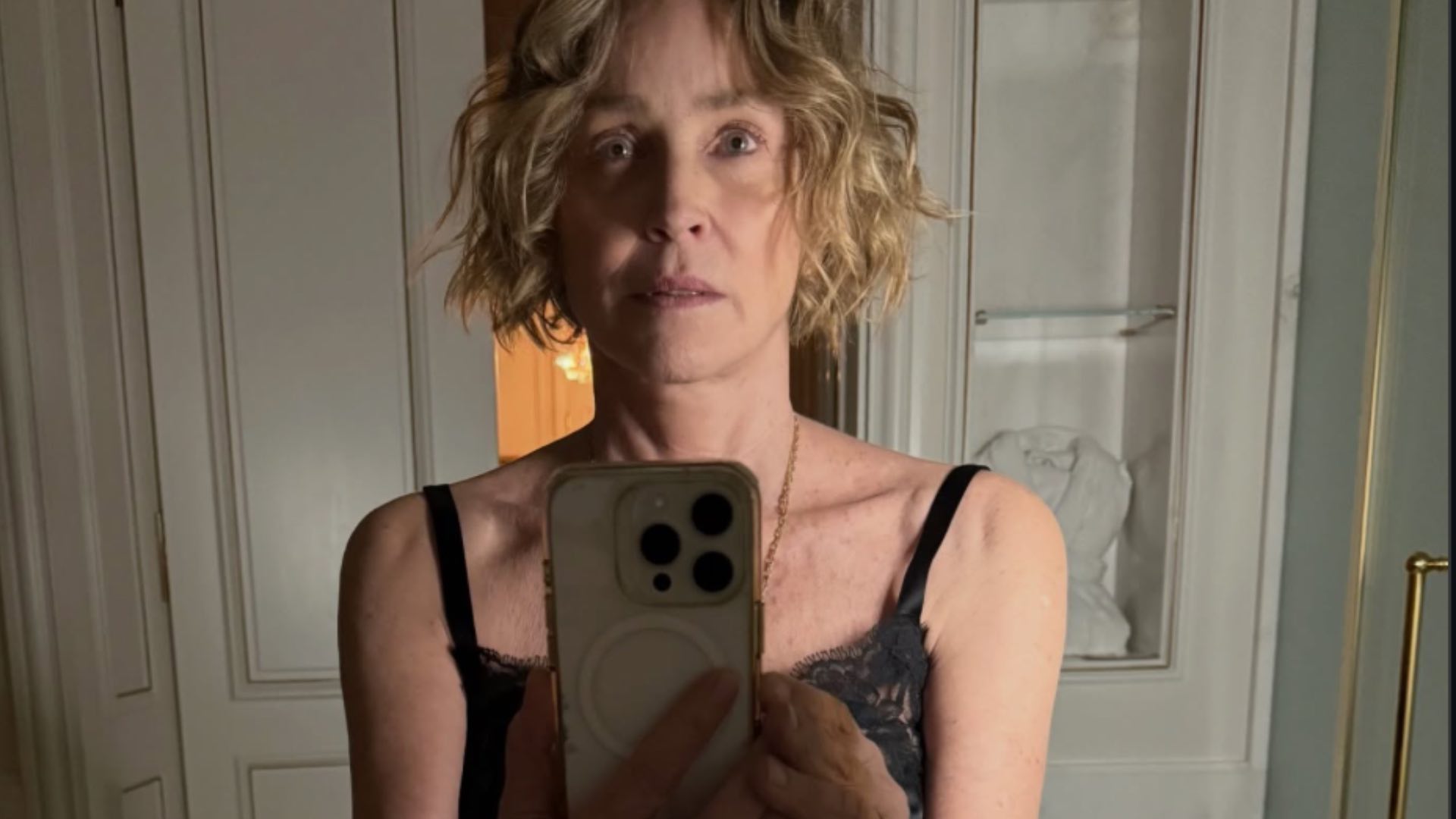 Op 70-jarige leeftijd maakt Sharon Stone furore in kant en viert ze de ...