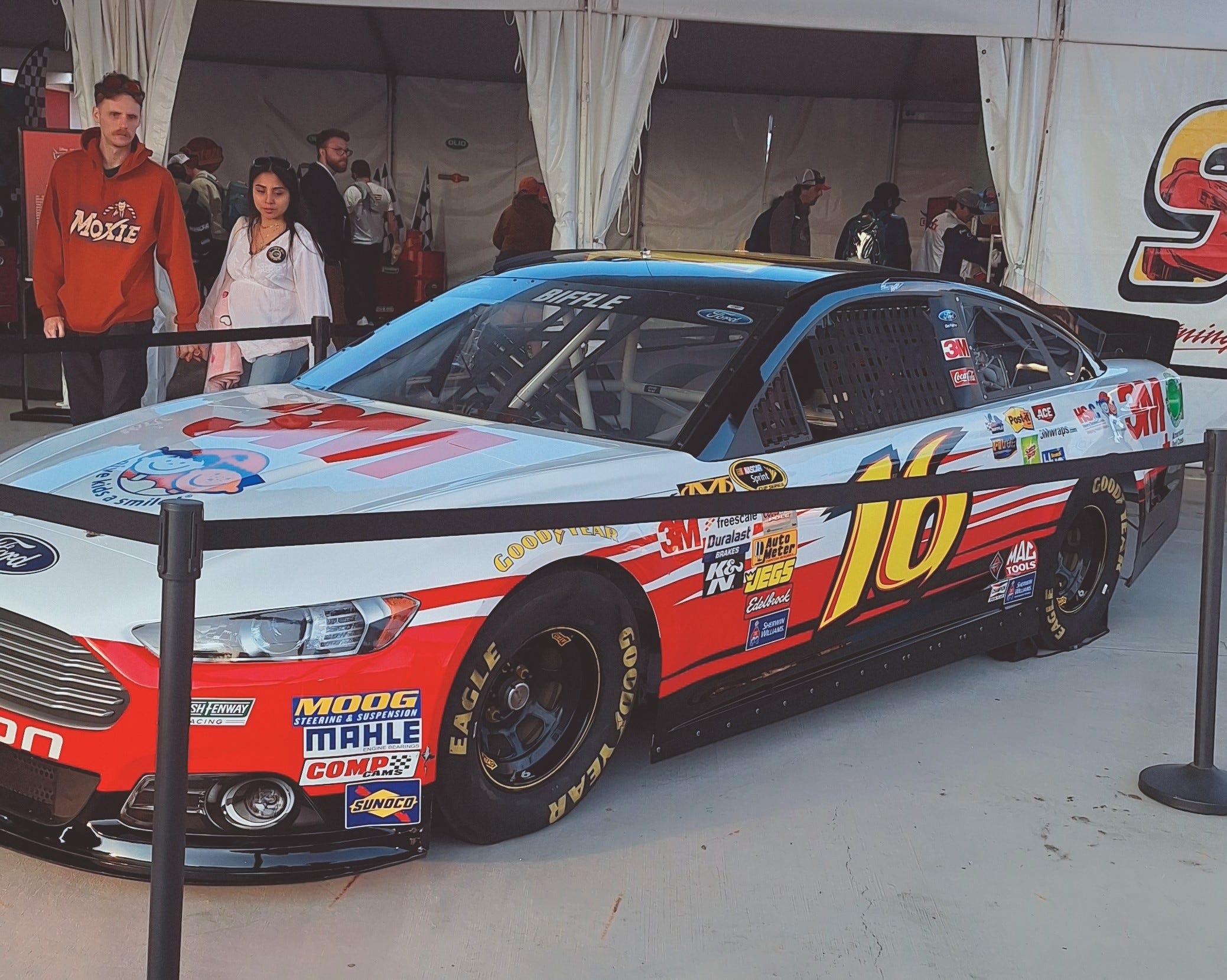 Greg Biffle's NASCAR Ford on display ahead of 2026 Daytona 500