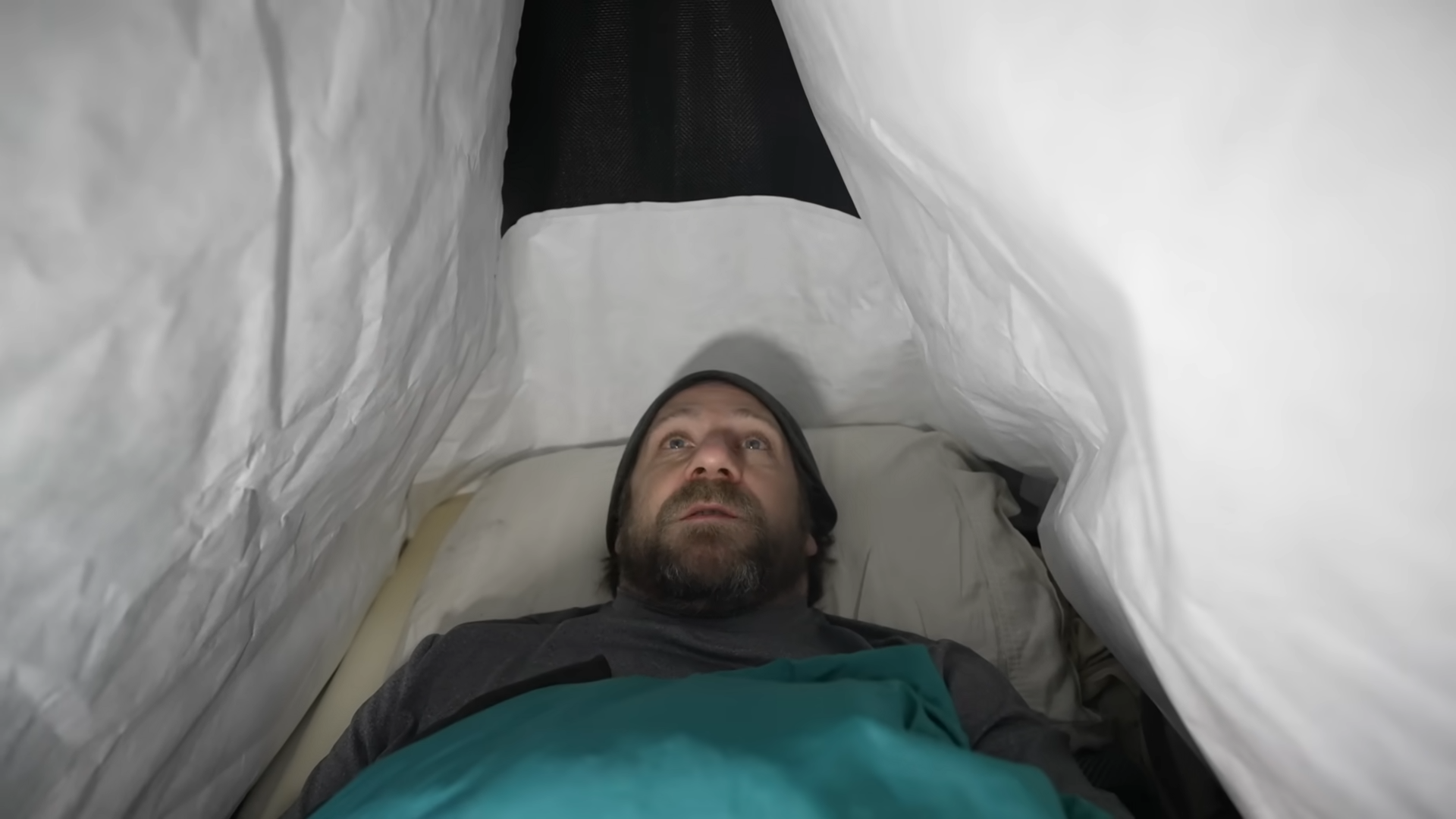 He tried camping with construction materials - it could’ve collapsed