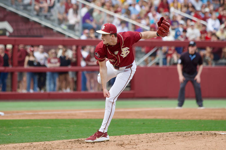 FSU baseball names starting pitcher vs St. John's