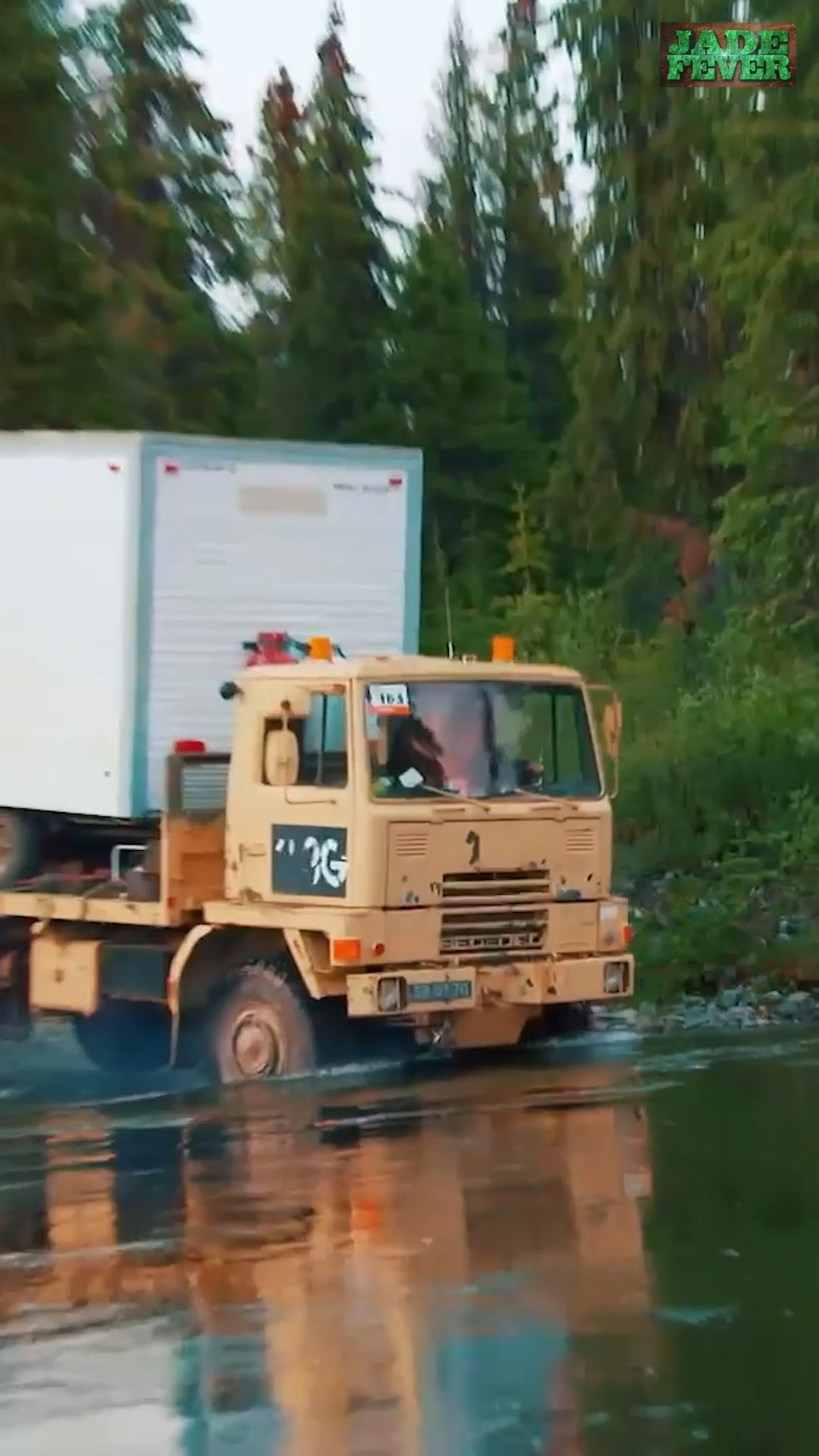 Crossing a river where someone lost a bulldozer